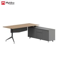 China Myidea Export and Foreign Trade Supervisor Desk L-shaped Boss Desk with Sub Cabinet Office Desk for sale