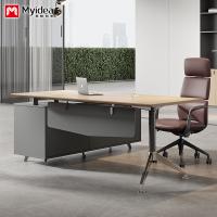 China Myidea Export and Foreign Trade Supervisor Desk L-shaped Boss Desk with Sub Cabinet Office Desk for sale