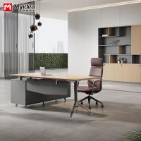 China Myidea Export and Foreign Trade Supervisor Desk L-shaped Boss Desk with Sub Cabinet Office Desk for sale