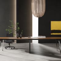 China Conference Table with Adjustable Wiring, Die-casting Aluminum Alloy Steel Feet, Versatile Conference Room for sale