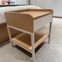 China Modern Luxury Nightstand Bedside Cabinet Simple Bedside Tables with Steel Frames in Various Styles for sale