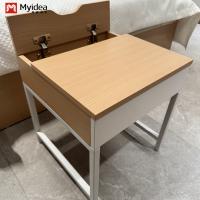 China Modern Luxury Nightstand Bedside Cabinet Simple Bedside Tables with Steel Frames in Various Styles for sale