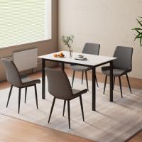 China Stylish space-saving apartment furniture dining table The Dining Table of the Bright Light Snow Mountain Stone Slab Apartment Dormitory for sale
