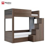 China Sturdy Bunk Bed with Integrated Storage Stairs – Ideal Dual-Bunk for College Dorms and Apartment Living. for sale