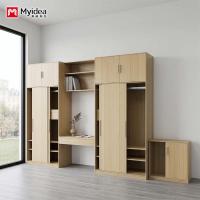 China Wardrobe & Desk Combo Unit – Space-Saving 2-in-1 Design with Eco-Friendly Board, Perfect for Apartments and Hotels for sale