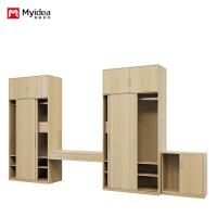 China Wardrobe & Desk Combo Unit – Space-Saving 2-in-1 Design with Eco-Friendly Board, Perfect for Apartments and Hotels for sale