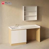 China Commercial-Grade Bathroom Vanity with Sintered Stone Deck – Waterproof & Stain-Resistant, Ideal for Apartment Complexes and Hotels. for sale