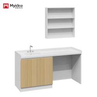 China Commercial-Grade Bathroom Vanity with Sintered Stone Deck – Waterproof & Stain-Resistant, Ideal for Apartment Complexes and Hotels. for sale