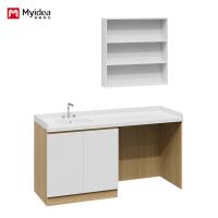 China Commercial-Grade Bathroom Vanity with Sintered Stone Deck – Waterproof & Stain-Resistant, Ideal for Apartment Complexes and Hotels. for sale