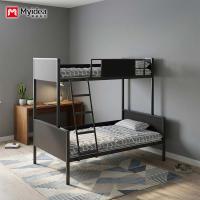 China Twin-over-Twin Bunk Bed with Steel-and-Wood Hybrid Construction – Sturdy Modular Design for Apartments, Dorms, and Hotels. for sale