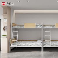China Twin-over-Twin Bunk Bed with Steel-and-Wood Hybrid Construction – Sturdy Modular Design for Apartments, Dorms, and Hotels. for sale