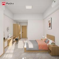 China Complete Bedroom Furniture Package – Stylish Single Bed & Wardrobe Combo, Ideal for Apartments and Fully Furnished Suites. for sale