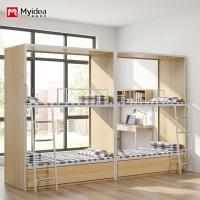 China Space-Saving Bunk Bed – Steel-Wood Frame with Built-In Under-Bed Drawers, Ideal for College Dorms and Student Apartments. for sale