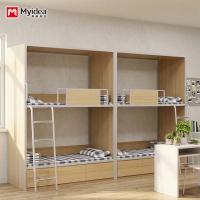China Space-Saving Bunk Bed – Steel-Wood Frame with Built-In Under-Bed Drawers, Ideal for College Dorms and Student Apartments. for sale