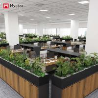 China customization Contemporary Single Employee Desk Durable Metal Wood Combination Modern Office Modular Furniture for sale