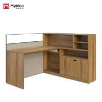 China customization Contemporary Single Employee Desk Durable Metal Wood Combination Modern Office Modular Furniture for sale
