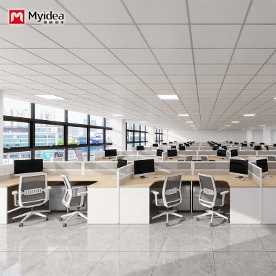 China Commercial-Grade Wooden Office Desks with Tempered Glass Screens – Durable, Scratch-Resistant Surface, and Sturdy Construction for High-Traffic Workplaces. for sale