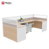 China Commercial-Grade Wooden Office Desks with Tempered Glass Screens – Durable, Scratch-Resistant Surface, and Sturdy Construction for High-Traffic Workplaces. for sale