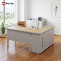 China Commercial-Grade L-Form Physician Desk – Made from Sustainable Eco-Board, Ideal for Examination Rooms, Hospitals, and Private Clinics. for sale