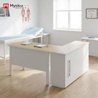 China Commercial-Grade L-Form Physician Desk – Made from Sustainable Eco-Board, Ideal for Examination Rooms, Hospitals, and Private Clinics. for sale