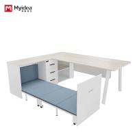 China Myidea Space-Saving Executive Workstation – Manager Desk with Fold-Out Sleeping Cot and Storage Drawers, Ideal for Private Offices. for sale