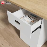 China Opposing-Facing Staff Desk with Combination-Lock Storage Side Cabinet – Secure and Practical for Shared Office Workstations. for sale