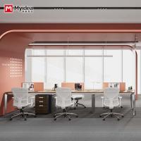 China Commercial-Grade Face-to-Face Workstation with Steel Frame, Integrated Cable Channels, and Desk Divider – Perfect for Corporate Team Spaces. for sale