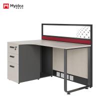 China Glass-Screened Office Cubicle Desk – Stylish and Functional for Open-Plan Workplaces. for sale