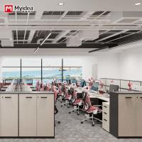 China Glass-Screened Office Cubicle Desk – Stylish and Functional for Open-Plan Workplaces. for sale