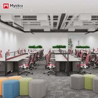 China Glass-Screened Office Cubicle Desk – Stylish and Functional for Open-Plan Workplaces. for sale