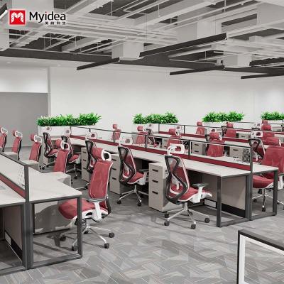 China Glass-Screened Office Cubicle Desk – Stylish and Functional for Open-Plan Workplaces. for sale