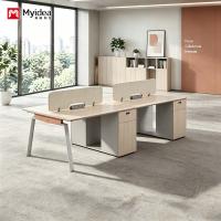 China Opposing Staff Desk with Built-In Power Outlets, Fabric Privacy Screen, and Sturdy Steel Legs – Convenient, Stable, and Team-Ready. for sale