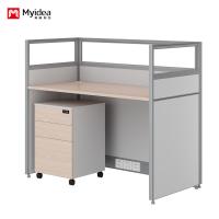 China Private Single Workstation with Glass Panel Screen – Ideal for Open-Plan Office Privacy. for sale