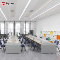 China Private Single Workstation with Glass Panel Screen – Ideal for Open-Plan Office Privacy. for sale