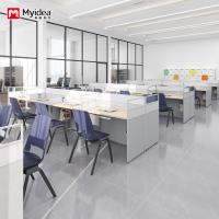 China Private Single Workstation with Glass Panel Screen – Ideal for Open-Plan Office Privacy. for sale