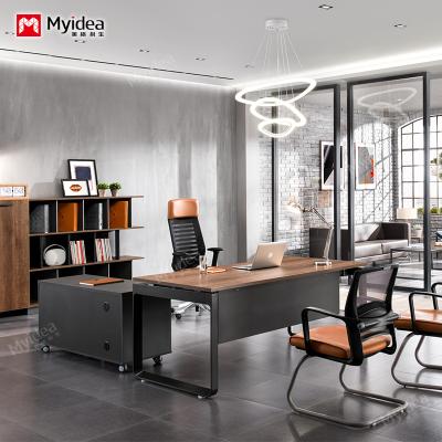 China Premium Executive Desk with Heavy-Duty Steel Legs and Sustainable Board Surface – A Perfect Balance of Power, Stability, and Eco-Conscious Design. for sale