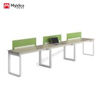 China Commercial-Grade Employee Desk with Heavy-Gauge Steel Base and Partition Screen – Ideal for High-Traffic Open-Plan Offices. for sale