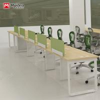 China Commercial-Grade Employee Desk with Heavy-Gauge Steel Base and Partition Screen – Ideal for High-Traffic Open-Plan Offices. for sale