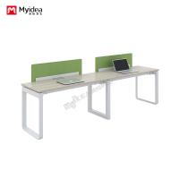 China Commercial-Grade Employee Desk with Heavy-Gauge Steel Base and Partition Screen – Ideal for High-Traffic Open-Plan Offices. for sale