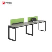 China Commercial-Grade Employee Desk with Heavy-Gauge Steel Base and Partition Screen – Ideal for High-Traffic Open-Plan Offices. for sale