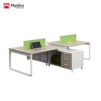 China Modular Staff Workstation with Storage Side Cabinet, Heavy-Gauge Steel Legs, and Privacy Screen – A Durable, Space-Saving Solution for Corporate Team Areas. for sale