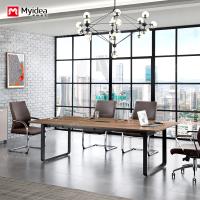 China Commercial-Grade Conference Table with Reinforced Steel Base, Green Certified Panel, and Integrated Cable Channels – Ideal for Corporate Boardrooms and Training Hubs. for sale
