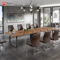 China Commercial-Grade Conference Table with Reinforced Steel Base, Green Certified Panel, and Integrated Cable Channels – Ideal for Corporate Boardrooms and Training Hubs. for sale