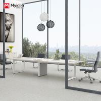 China Commercial-Grade Conference Table with Reinforced Steel Base, Green Certified Panel, and Integrated Cable Channels – Ideal for Corporate Boardrooms and Training Hubs. for sale