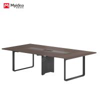 China Commercial-Grade Conference Table with Reinforced Steel Base, Green Certified Panel, and Integrated Cable Channels – Ideal for Corporate Boardrooms and Training Hubs. for sale