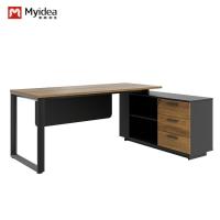 China Executive Desk with Thickened Steel Legs and Eco-Friendly Board Top – A Sturdy and Sustainable Statement Piece for Leadership Offices. for sale