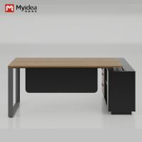 China Executive Desk with Thickened Steel Legs and Eco-Friendly Board Top – A Sturdy and Sustainable Statement Piece for Leadership Offices. for sale