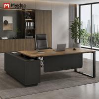 China Executive Desk with Thickened Steel Legs and Eco-Friendly Board Top – A Sturdy and Sustainable Statement Piece for Leadership Offices. for sale