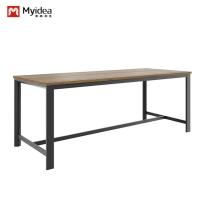 China Modern Office Bar Table with Sturdy Steel Legs – A Durable, Space-Efficient Counter for Breakrooms, Coffee Stations, and Casual Work Areas. for sale