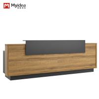 China Modern Reception Desk with Integrated Storage Cabinet – Made from Thickened Eco-Friendly Board, Sturdy, Spacious, and Perfect for High-Traffic Front Desks. for sale
